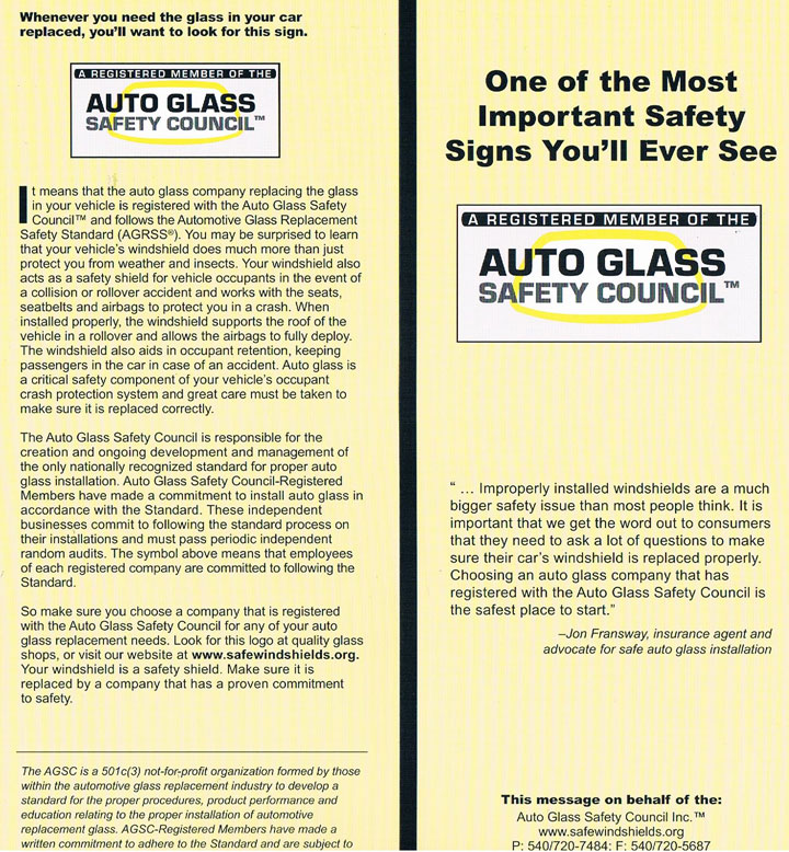 Crystal Clear Windshield Repair & Auto Glass | Safety Policy